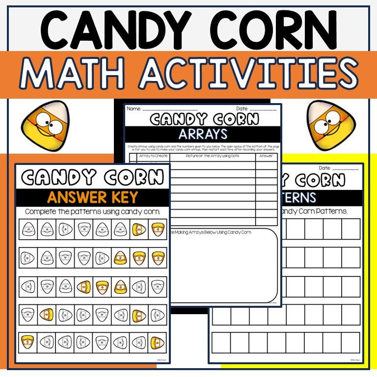 Candy Corn Math Activities - Etsy