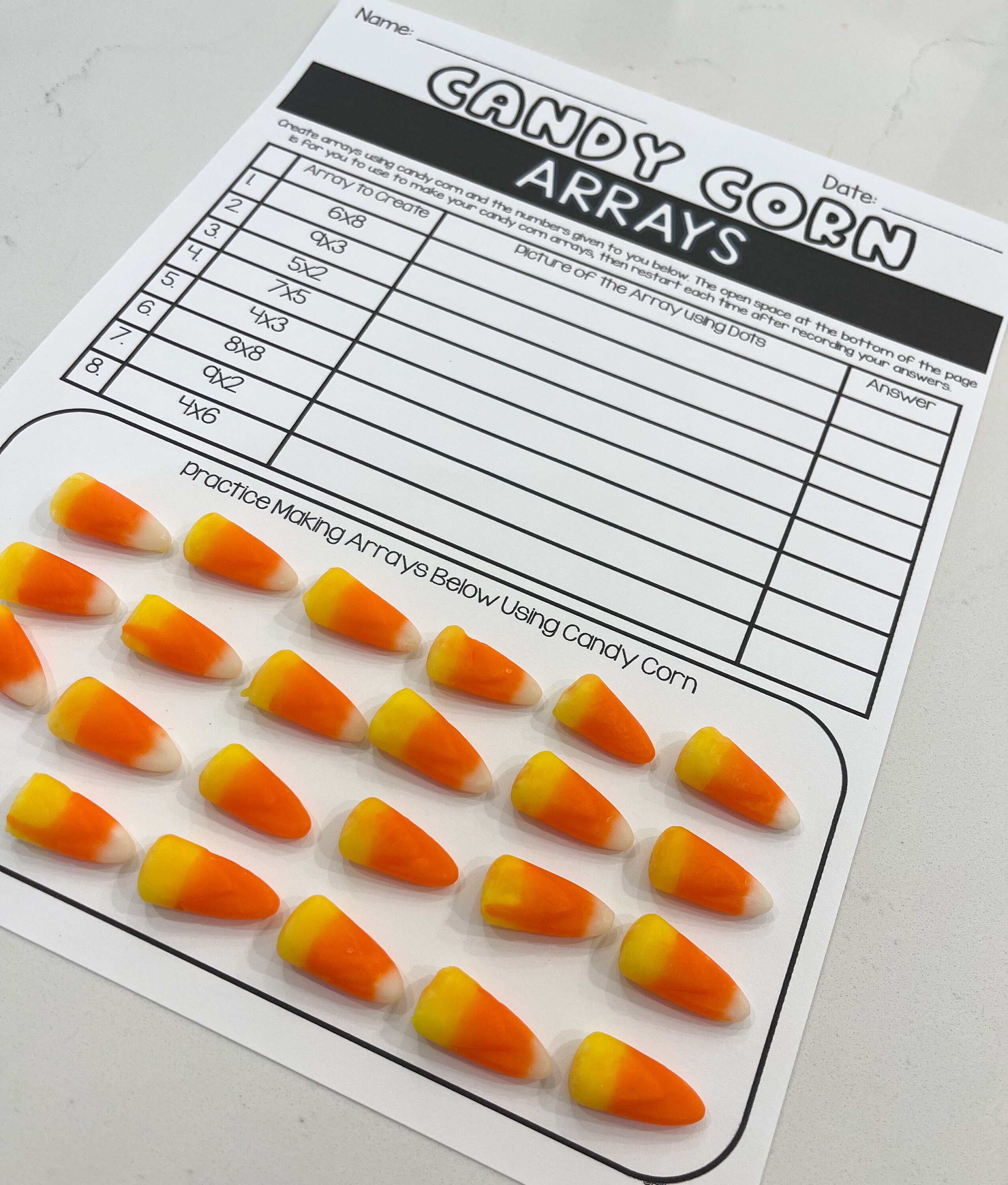 Candy Corn Math Activities - Etsy