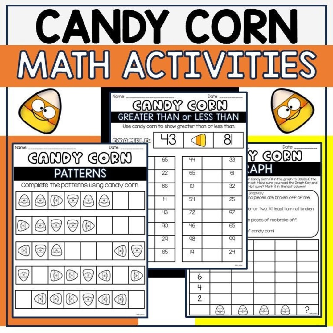 Candy Corn Math Activities - Etsy