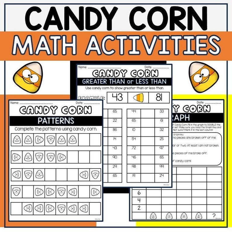 Candy Corn Math Activities - Etsy
