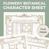 Dnd Character Sheet Victorian Dungeons and Dragons Form Fillable ...