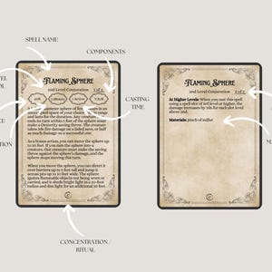 Dnd Spell Cards Bundle | All Classes | Dnd Spellbook Cards | Dungeons ...