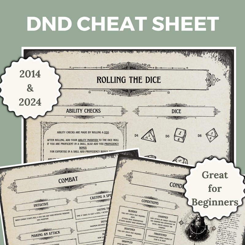 Dnd 5e Spell Reference - Etsy