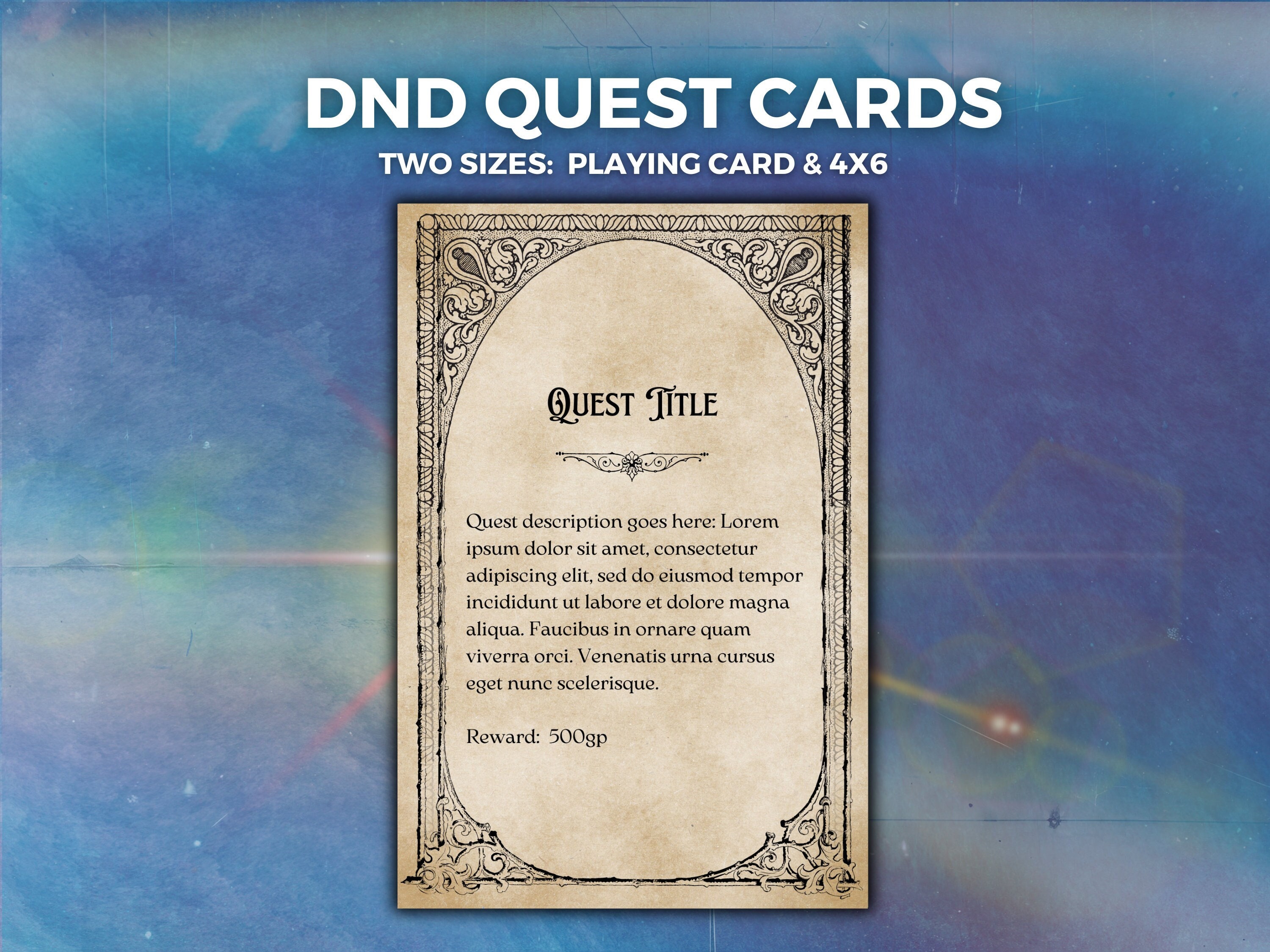 Dnd Printable Quest Cards 5e Dnd Shop for Dnd Campaign Dnd Dungeon Master Props for Dungeons and ...
