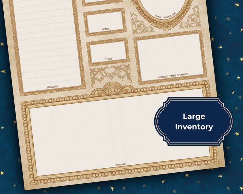 Dnd Character Sheet Victorian Dungeons and Dragons Character Sheet Dnd ...