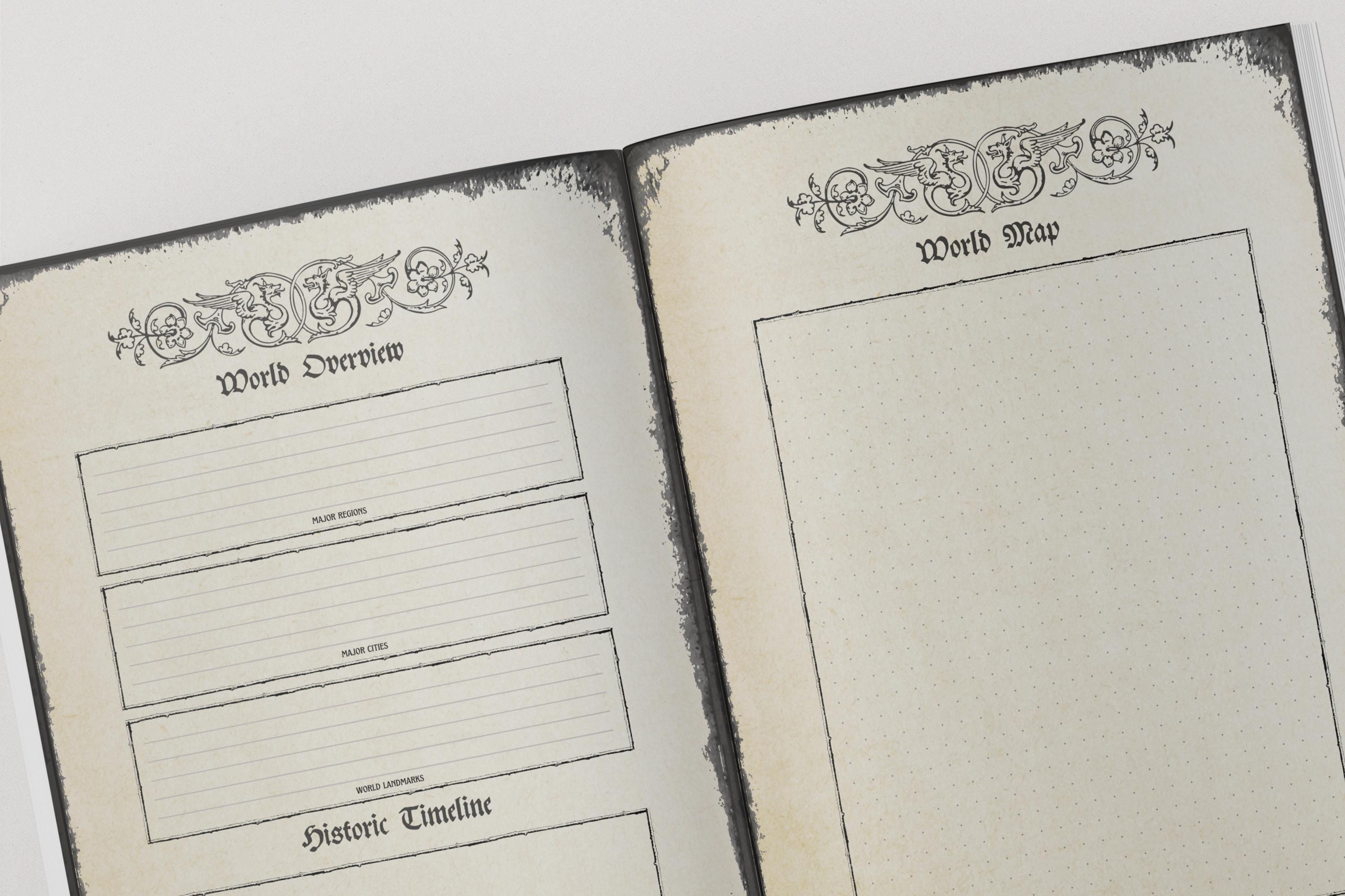 Gothic Dnd Worldbuilding Journal 8.5x11" | 120 Pages Paperback Notebook ...