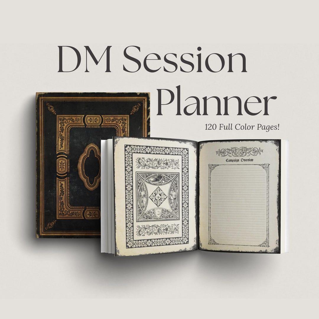 Gothic Dnd DM Planner 8.5x11" | 120 Pages Paperback Notebook| Dungeons ...
