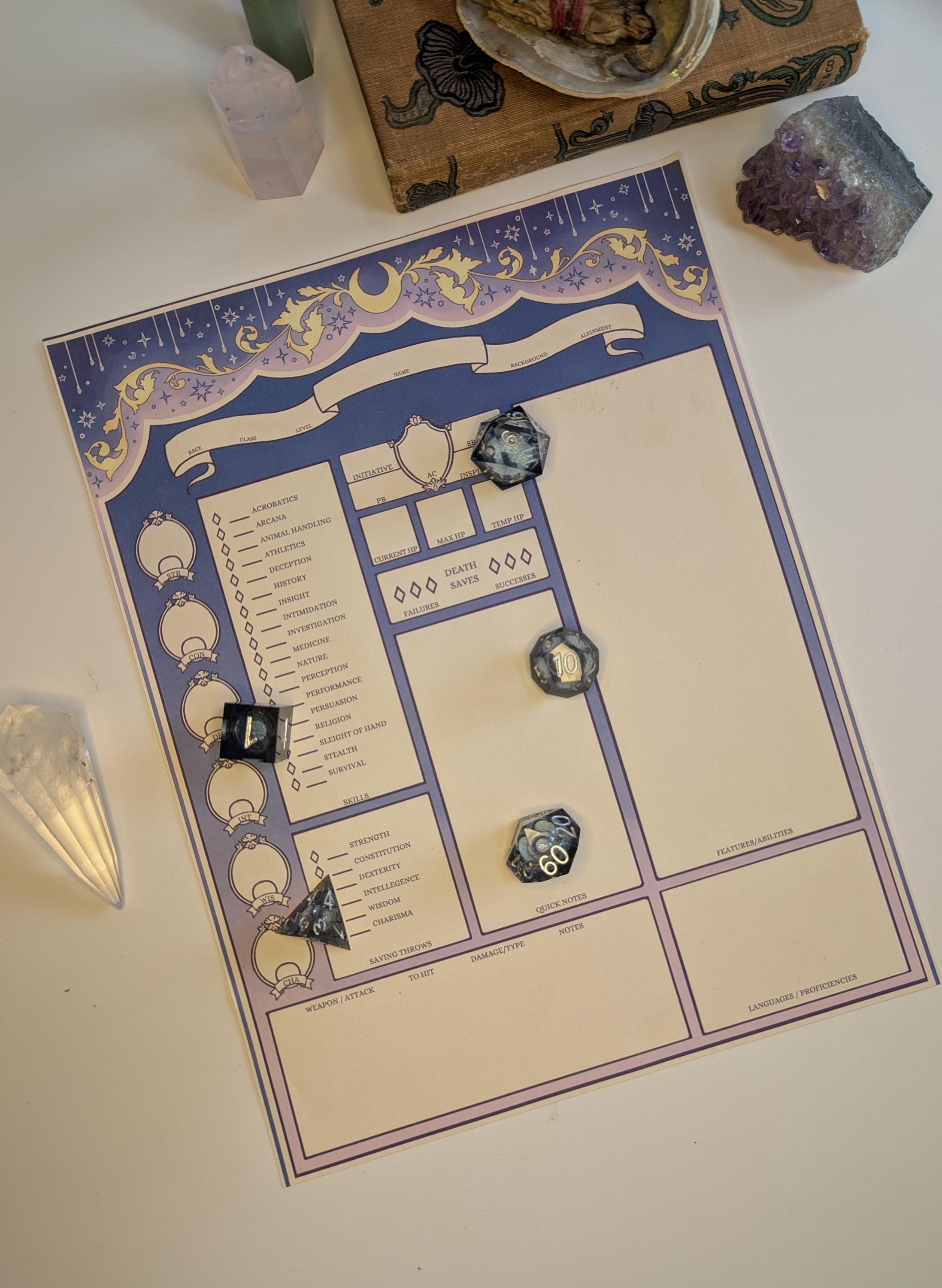 Dnd Character Sheet Divination Wizard | Dungeons and Dragons Form ...
