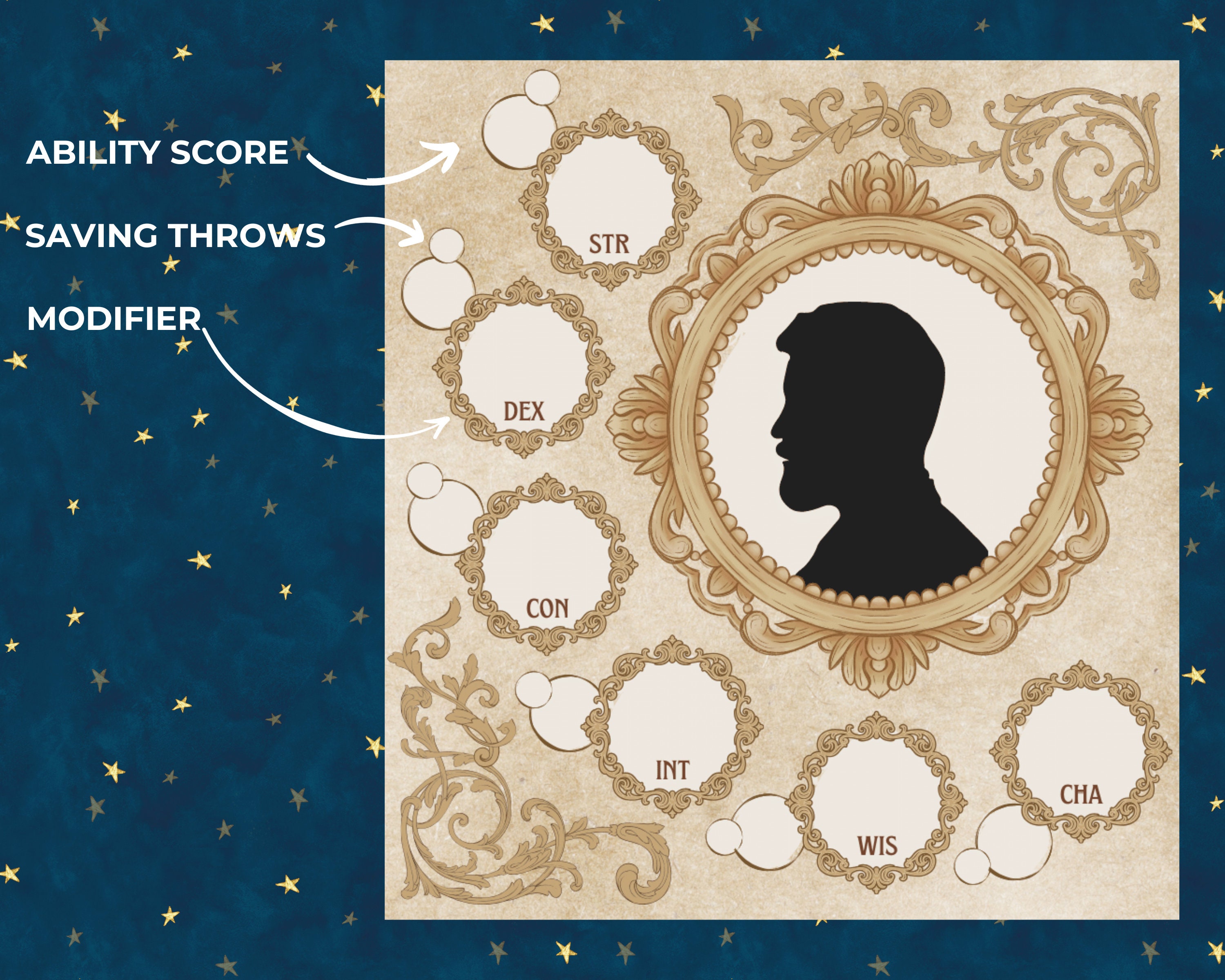 Dnd Character Sheet Victorian Dungeons and Dragons Character Sheet Dnd ...