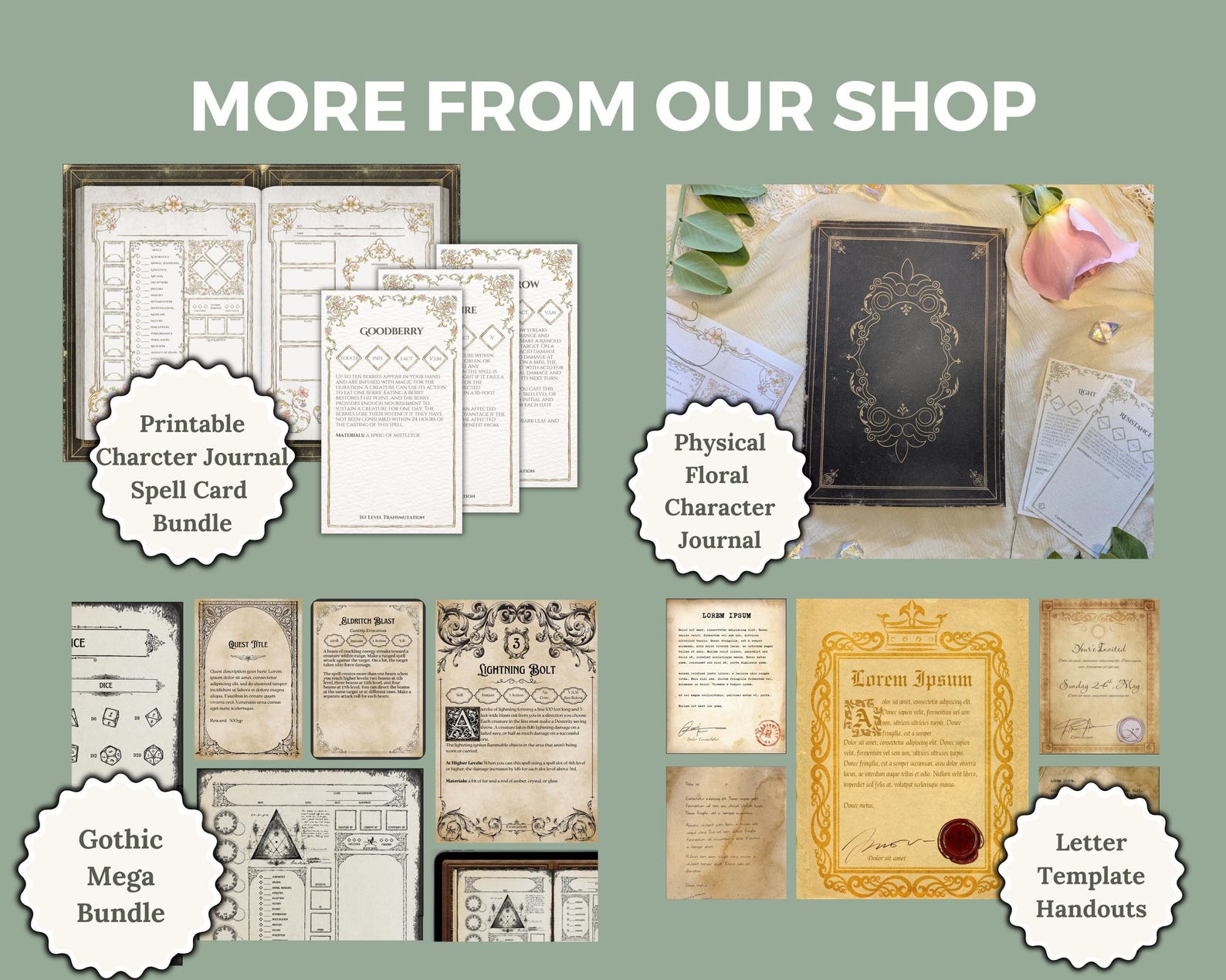Dnd Spell Cards Floral Bundle | All Classes | Dnd Spellbook Cards ...