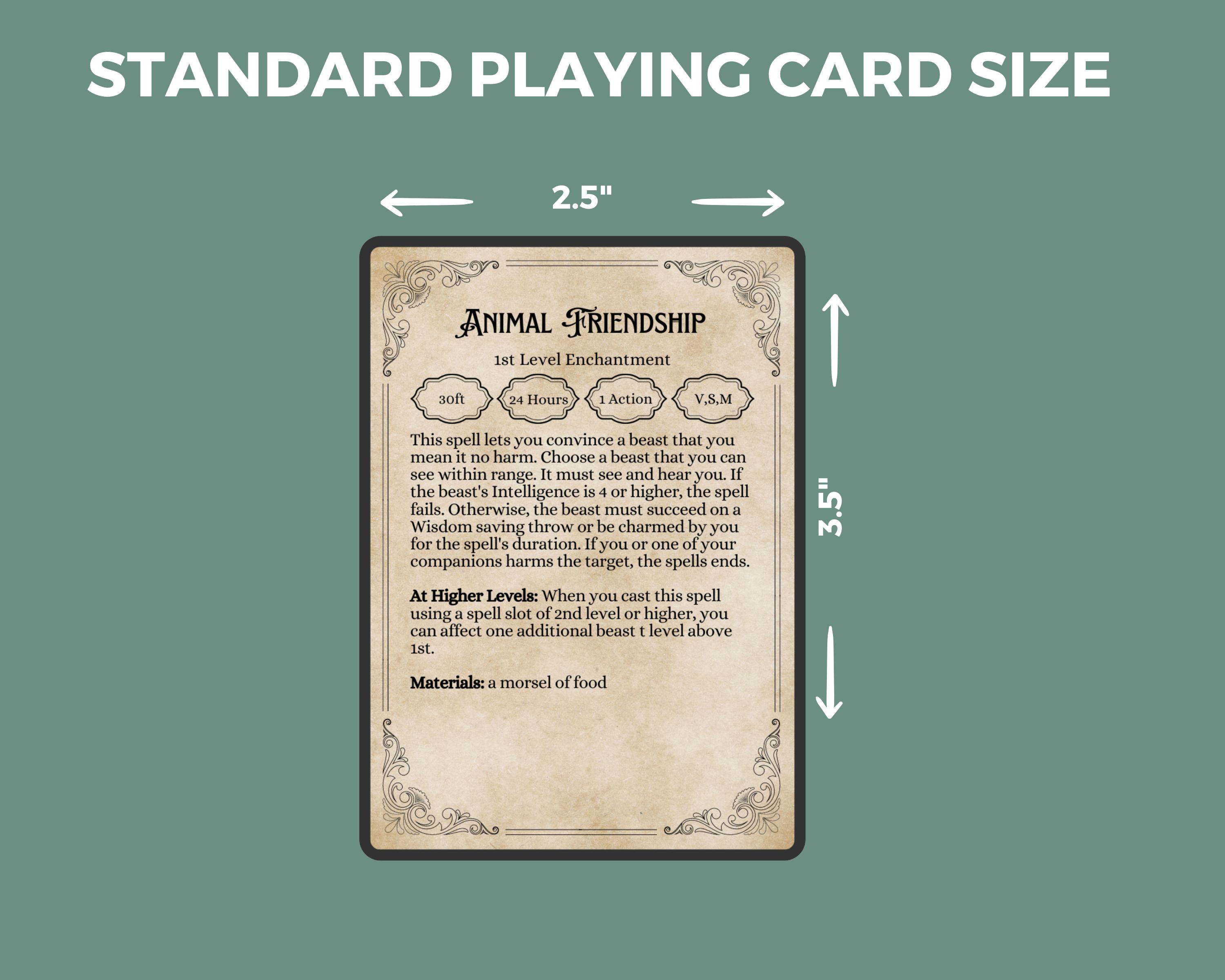 Dnd Spell Cards Druid 5e Spellcards D&D Spellbook Cards Dnd Props Dnd ...