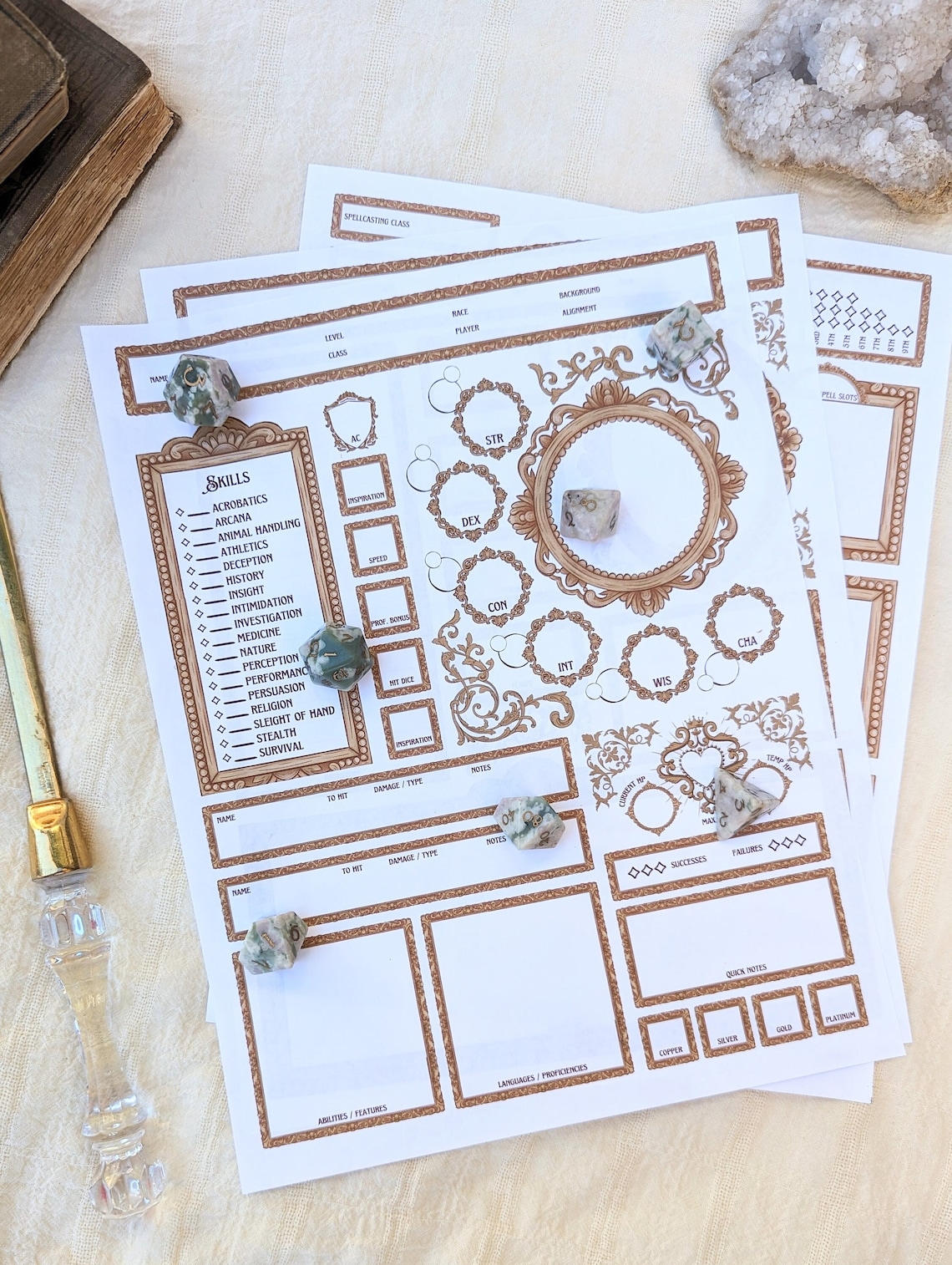 Dnd Character Sheet Victorian | Dungeons and Dragons Form Fillable ...