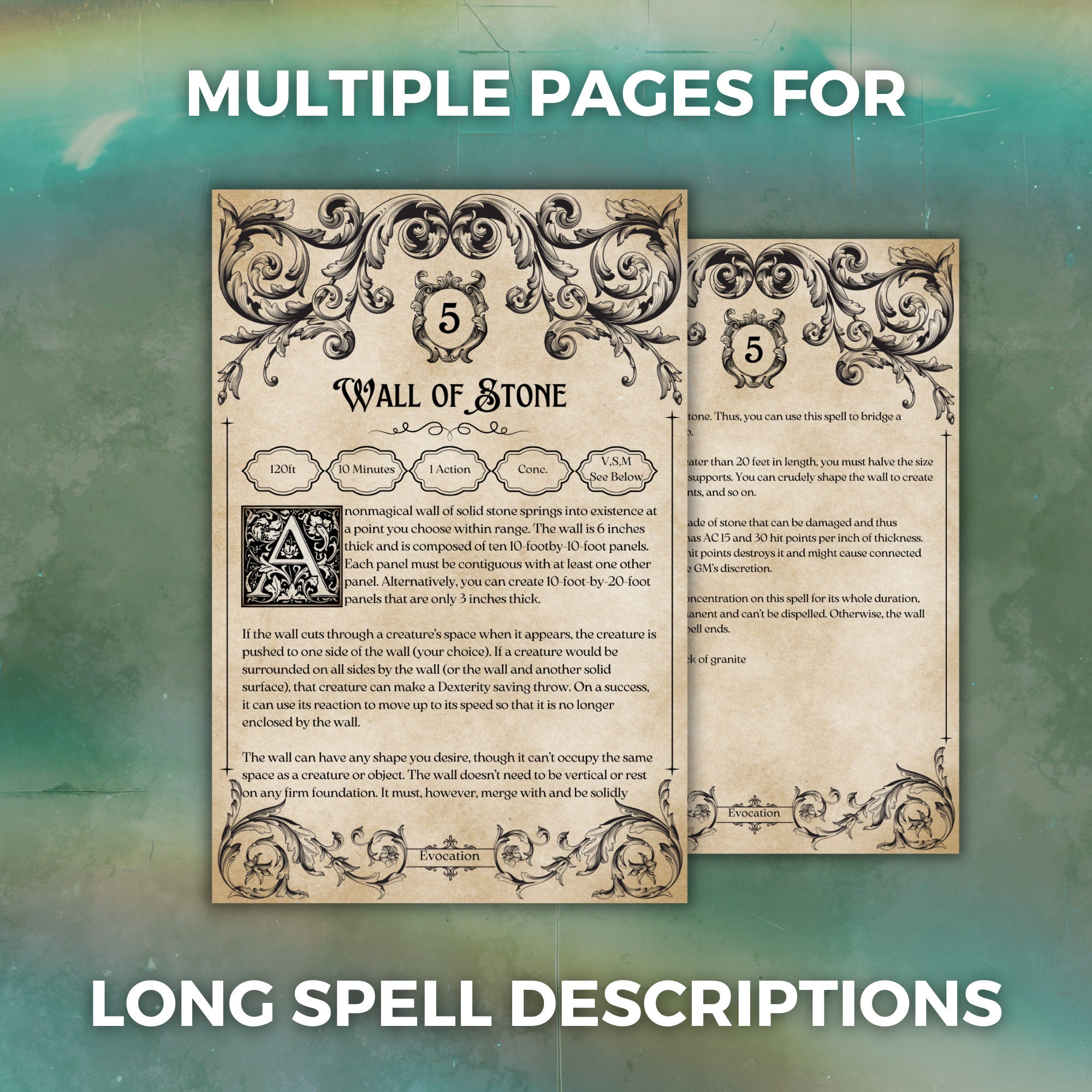 Dnd Artificer 5e Dnd Spell Cards D&D Spellbook Cards Dnd Props Dnd Gift ...