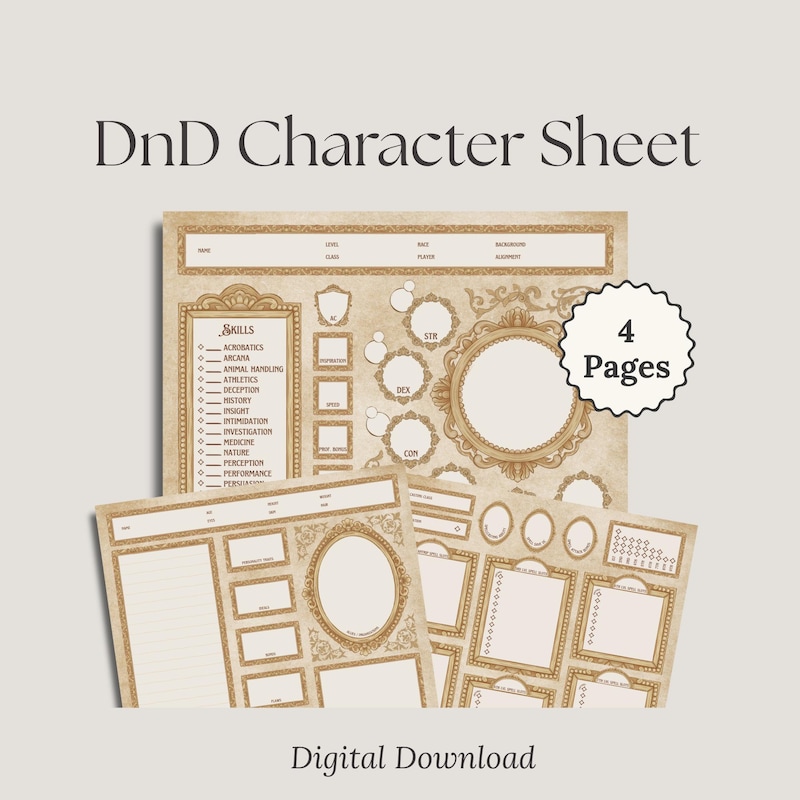Dnd 5e 2024 character sheet fillable pdf - Etsy Italia