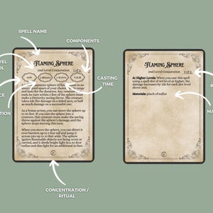 Dnd Spell Cards Bundle | All Classes | Dnd Spellbook Cards | Dungeons ...
