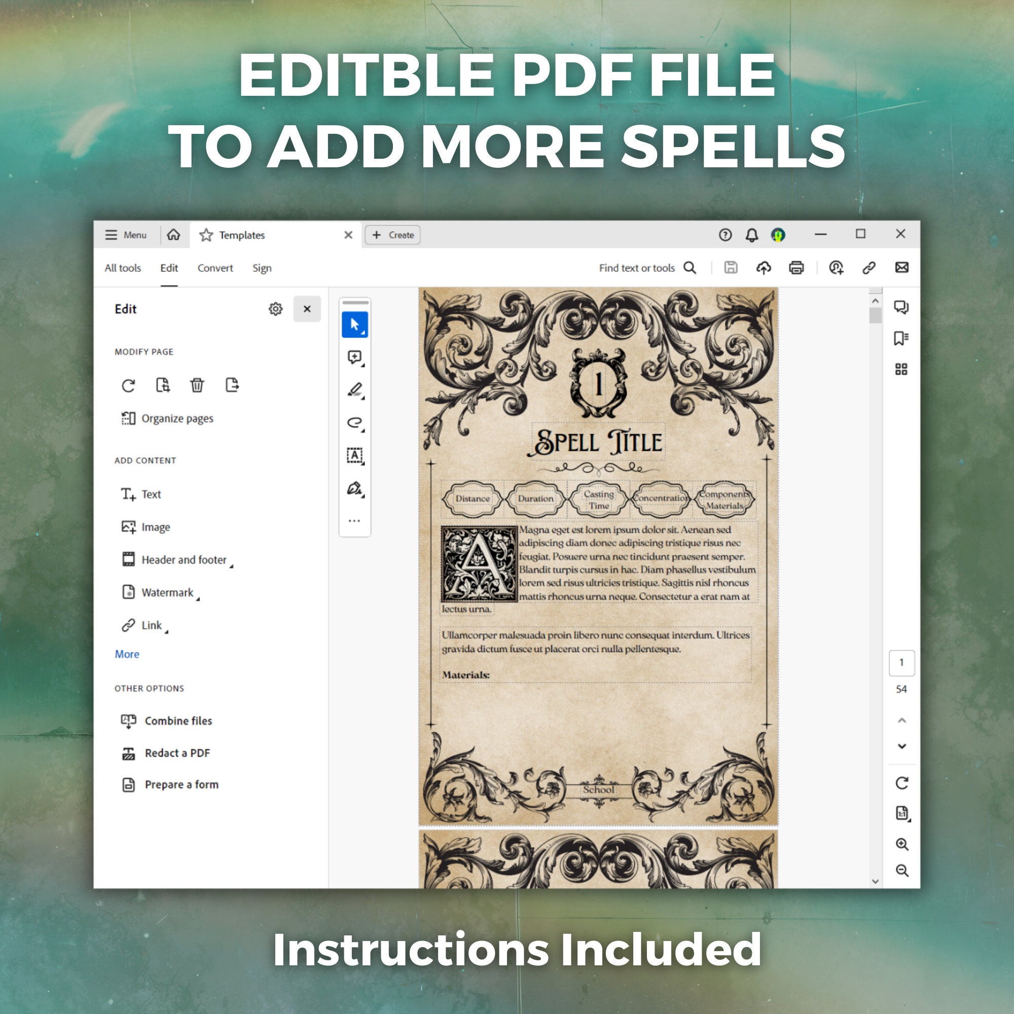 Dnd Druid 5e Dnd Spell Cards D&D Spellbook Cards Dnd Props Dnd Gift ...