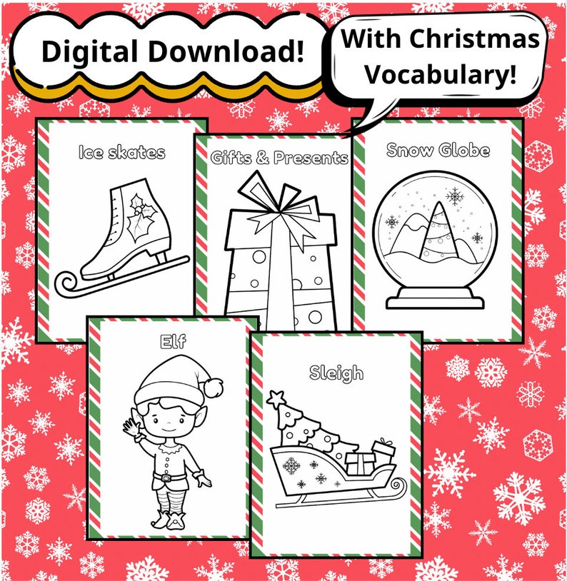 50 Printable Christmas Coloring Pages Worksheets (with Christmas ...