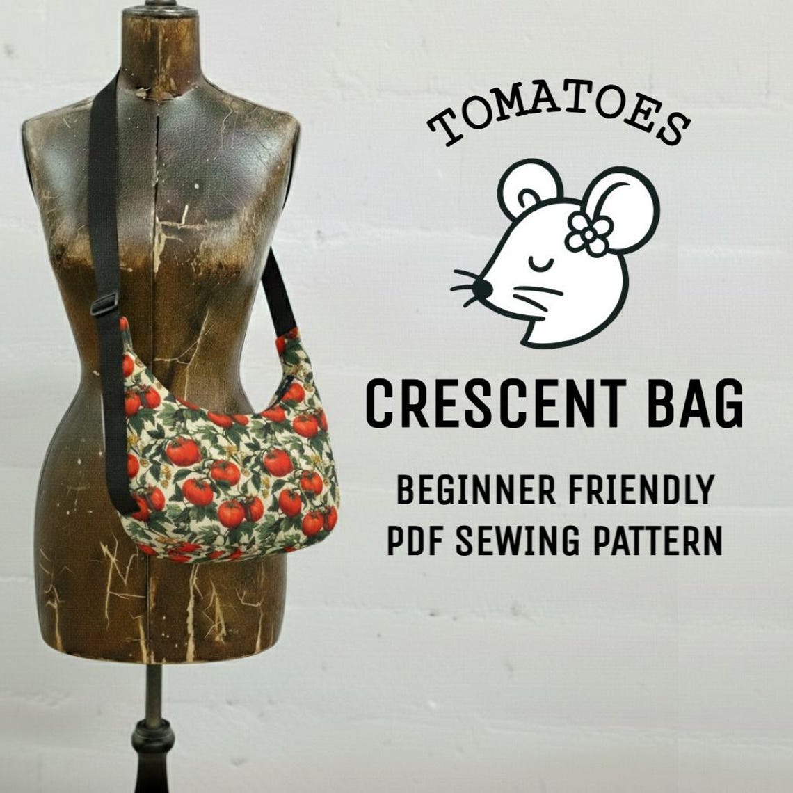 Crescent Bag – Beginner Friendly Handbag PDF Sewing Pattern | Tomato ...
