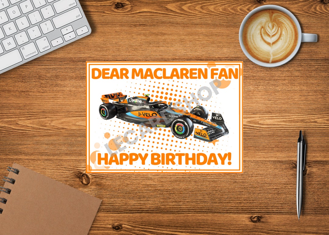 MCLAREN Formula 1 F1 Birthday Card "dear Ferrari Fan, Happy Birthday ...