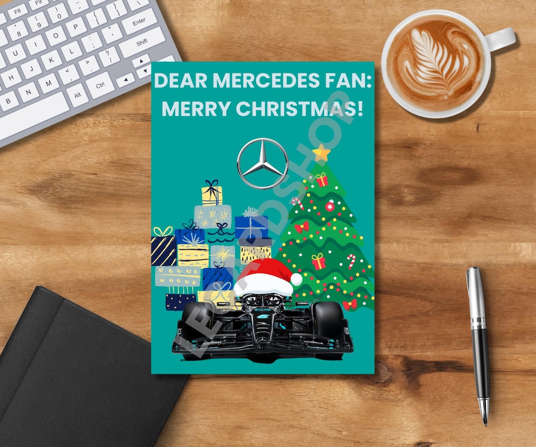 Mercedes AMG Petronas F1 Racing Team Formula 1 F1 Christmas Card dear ...