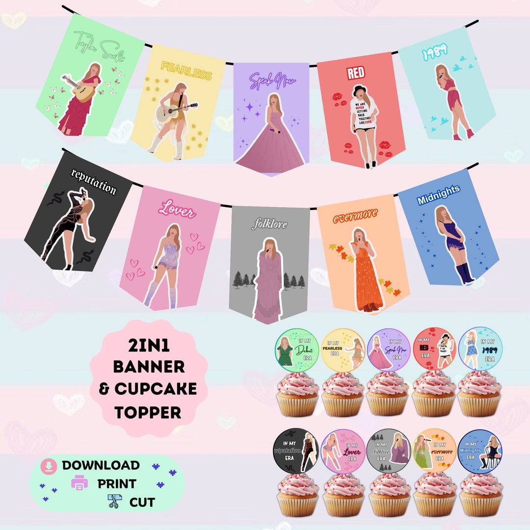 Taylor Swift Birthday Banner Taylor Eras Banner Taylor Party Decoration ...