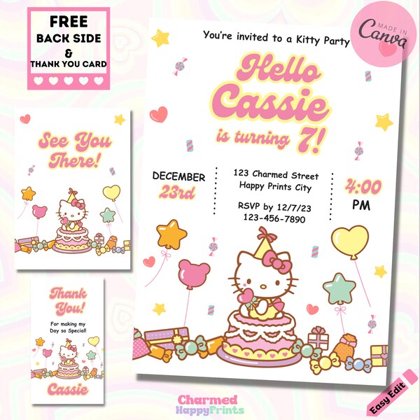 Kitty Birthday Party - Etsy