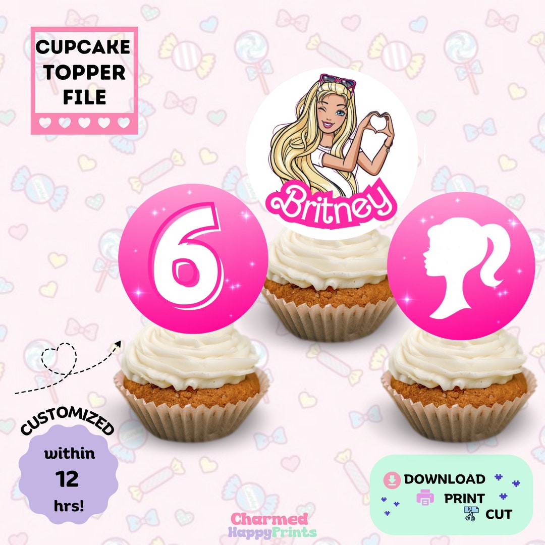 Fashion Doll Cupcake Toppers. Girl Birthday Party Decorations. - Etsy