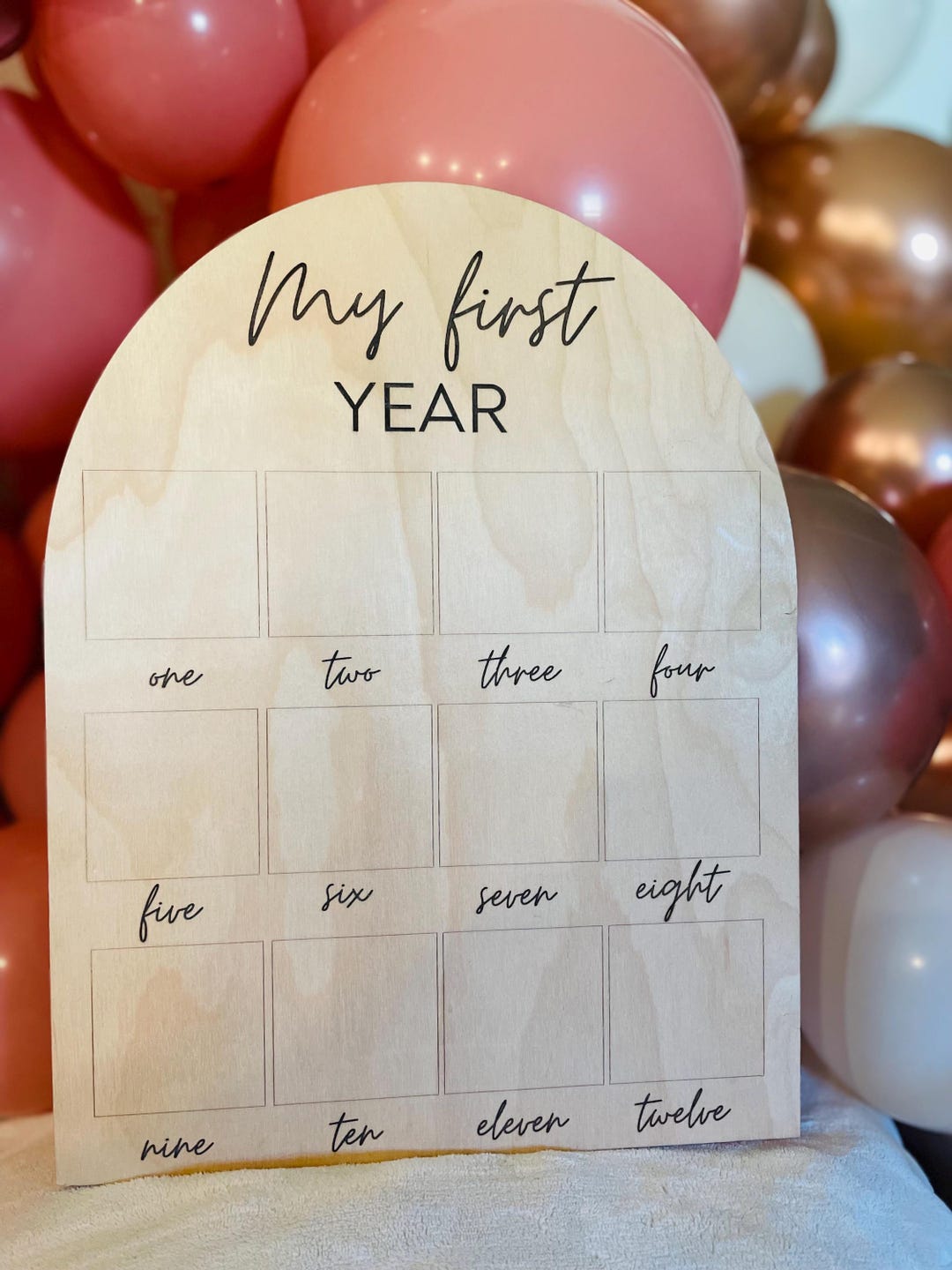 My First Year Photo Board, One Year Photo Arch, One Year Board, 1st ...