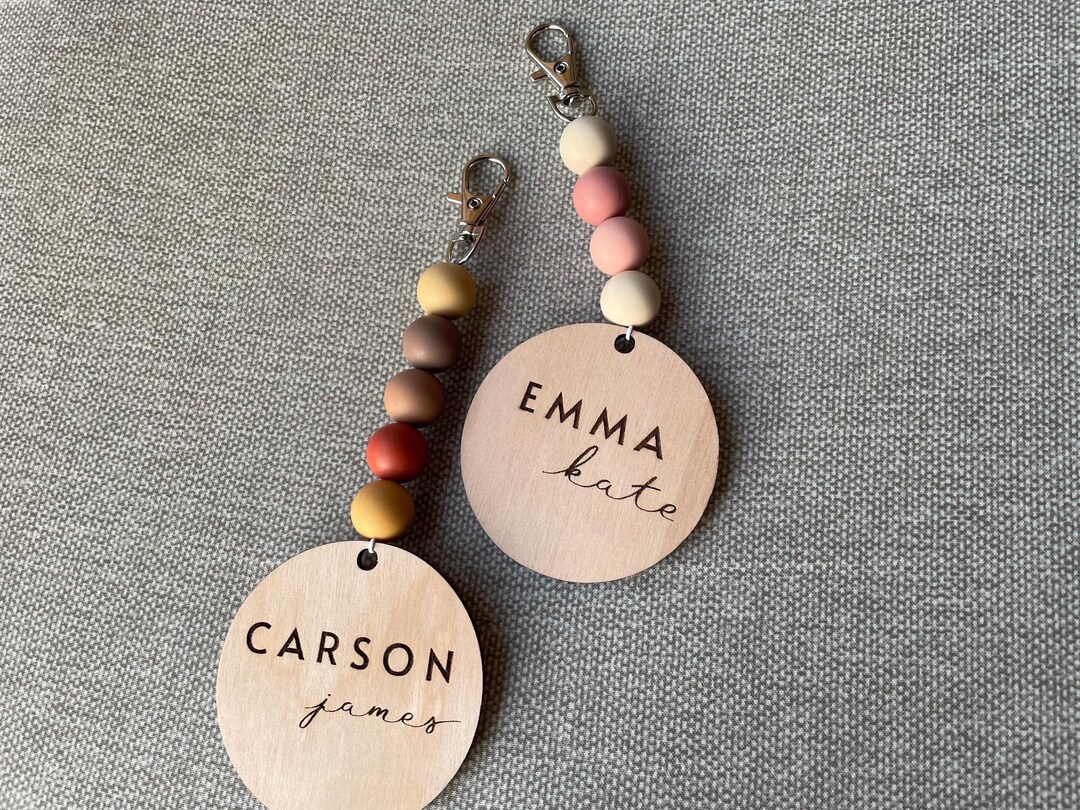 Baby Bag Keychain, Baby Name, Baby Name Keychain, Nursery Keychain ...