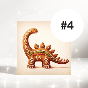 Printable Christmas Card Greeting Cards Cute Animals Gingerbread ...