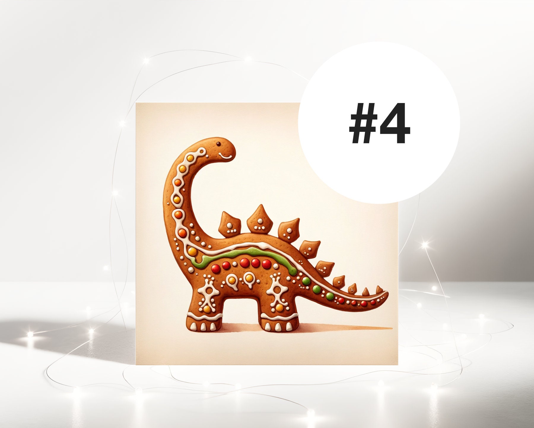 Printable Christmas Card Greeting Cards Cute Animals Gingerbread ...