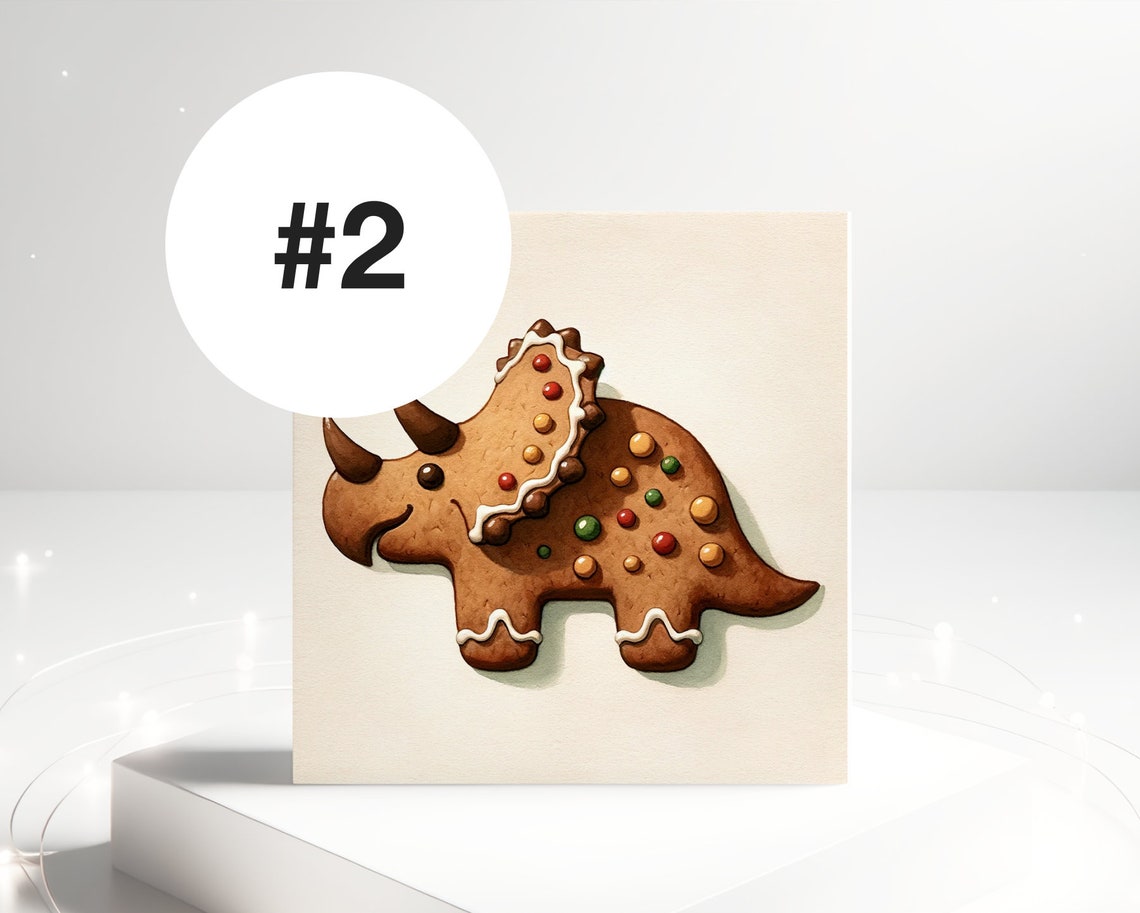 Printable Christmas Card Greeting Cards Cute Animals Gingerbread ...