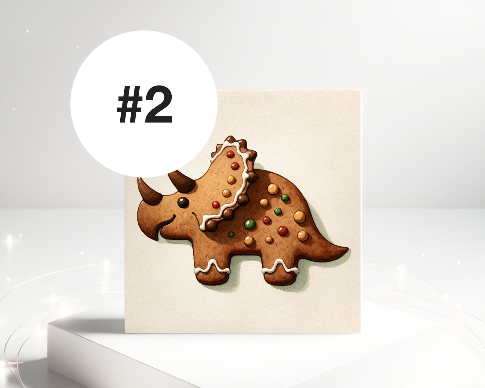 Printable Christmas Card Greeting Cards Cute Animals Gingerbread ...