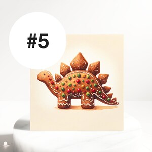 Printable Christmas Card Greeting Cards Cute Animals Gingerbread ...