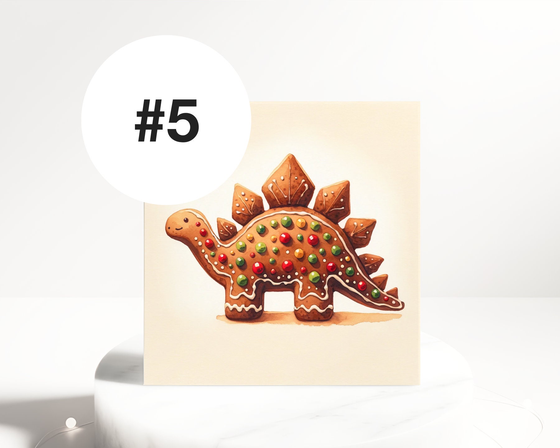 Printable Christmas Card Greeting Cards Cute Animals Gingerbread ...