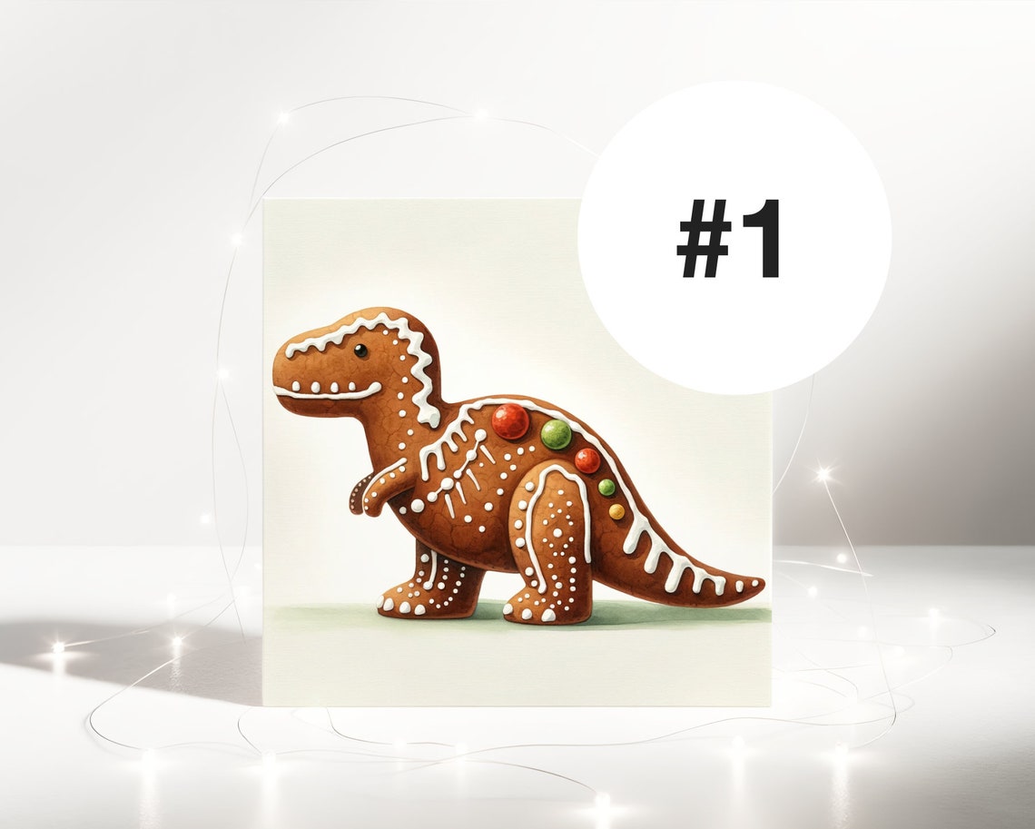 Printable Christmas Card Greeting Cards Cute Animals Gingerbread ...