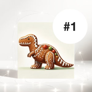 Printable Christmas Card Greeting Cards Cute Animals Gingerbread ...