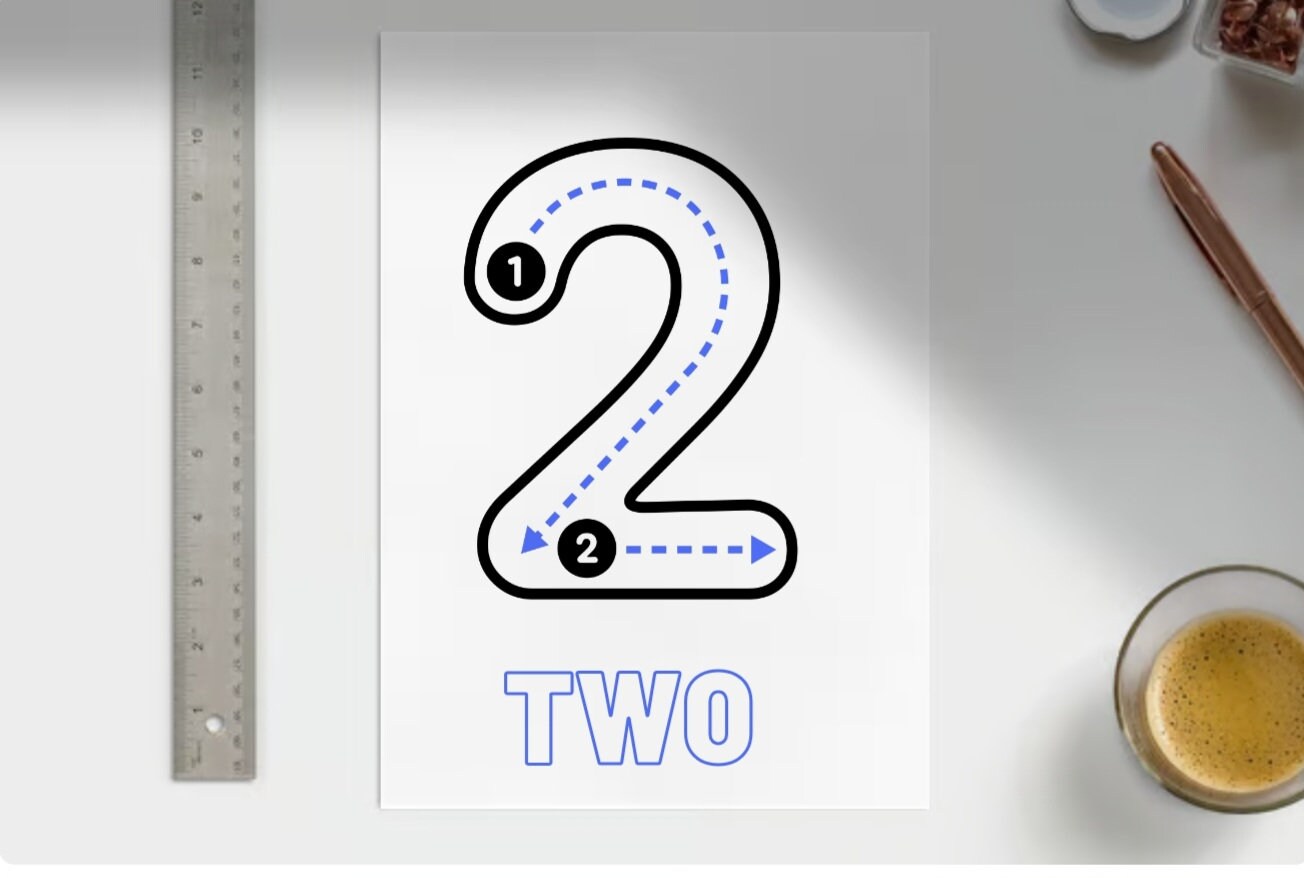 Number Tracing Flashcards, Printable, Counting, Learn Numbers, Writing ...