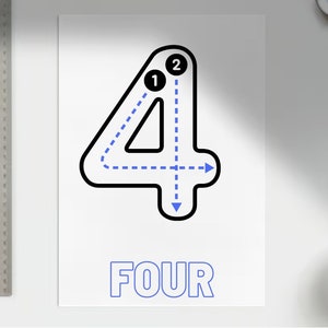 Number Tracing Flashcards, Printable, Counting, Learn Numbers, Writing ...