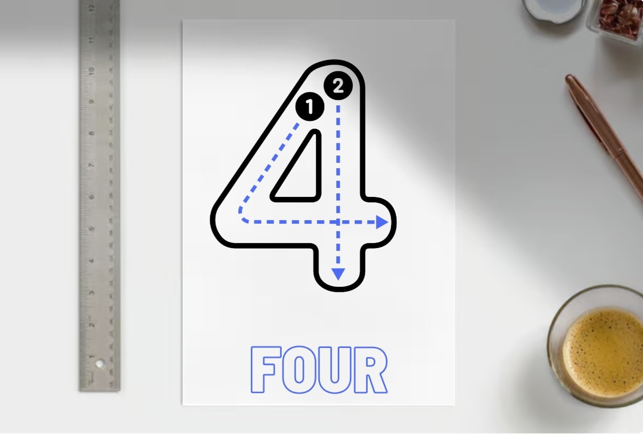 Number Tracing Flashcards, Printable, Counting, Learn Numbers, Writing ...