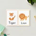 20 Animal Digital Cards Educational Flashcards Pre-school Cards ...