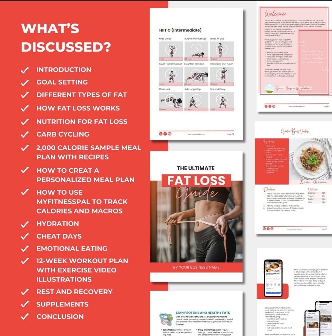 Ultimate Fat Loss Guide, 12 Week Fat Loss Fitness Workout Plan ...