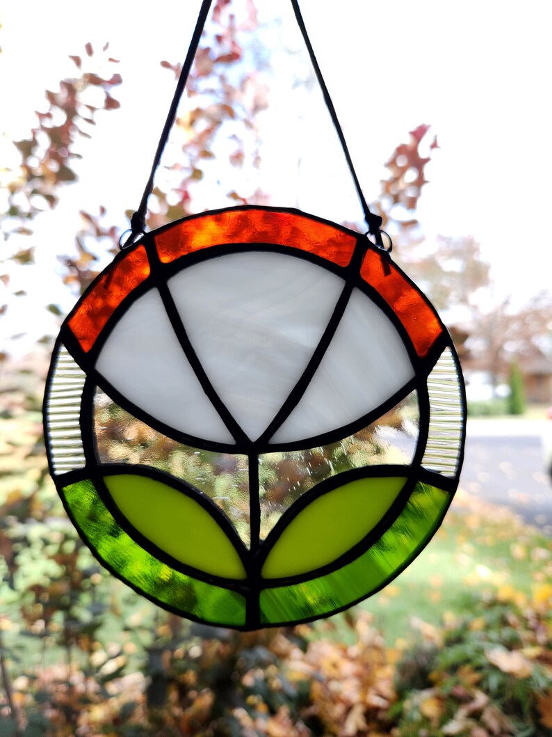Stained Glass Flower Suncatcher style 1 - Etsy