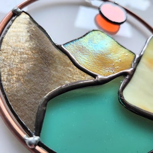 Stained Glass Mountain Lake - Etsy