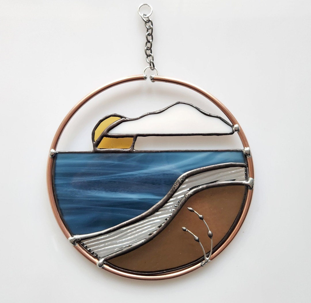 Stained Glass Beach Scene style 2 - Etsy