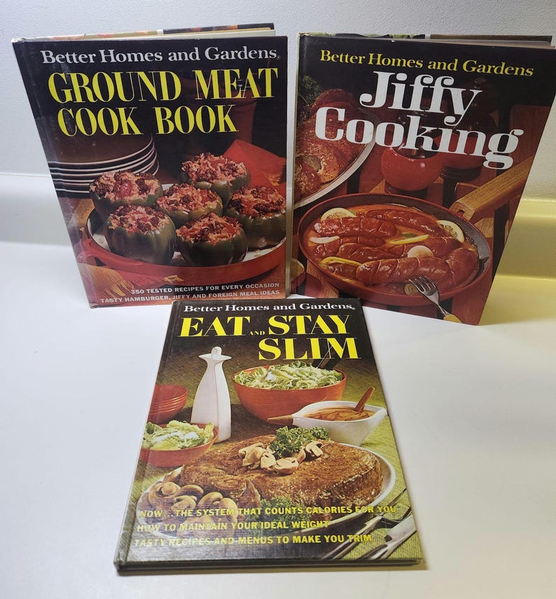 Set of 3 , Vintage Better Homes & Gardens Cookbooks - Etsy