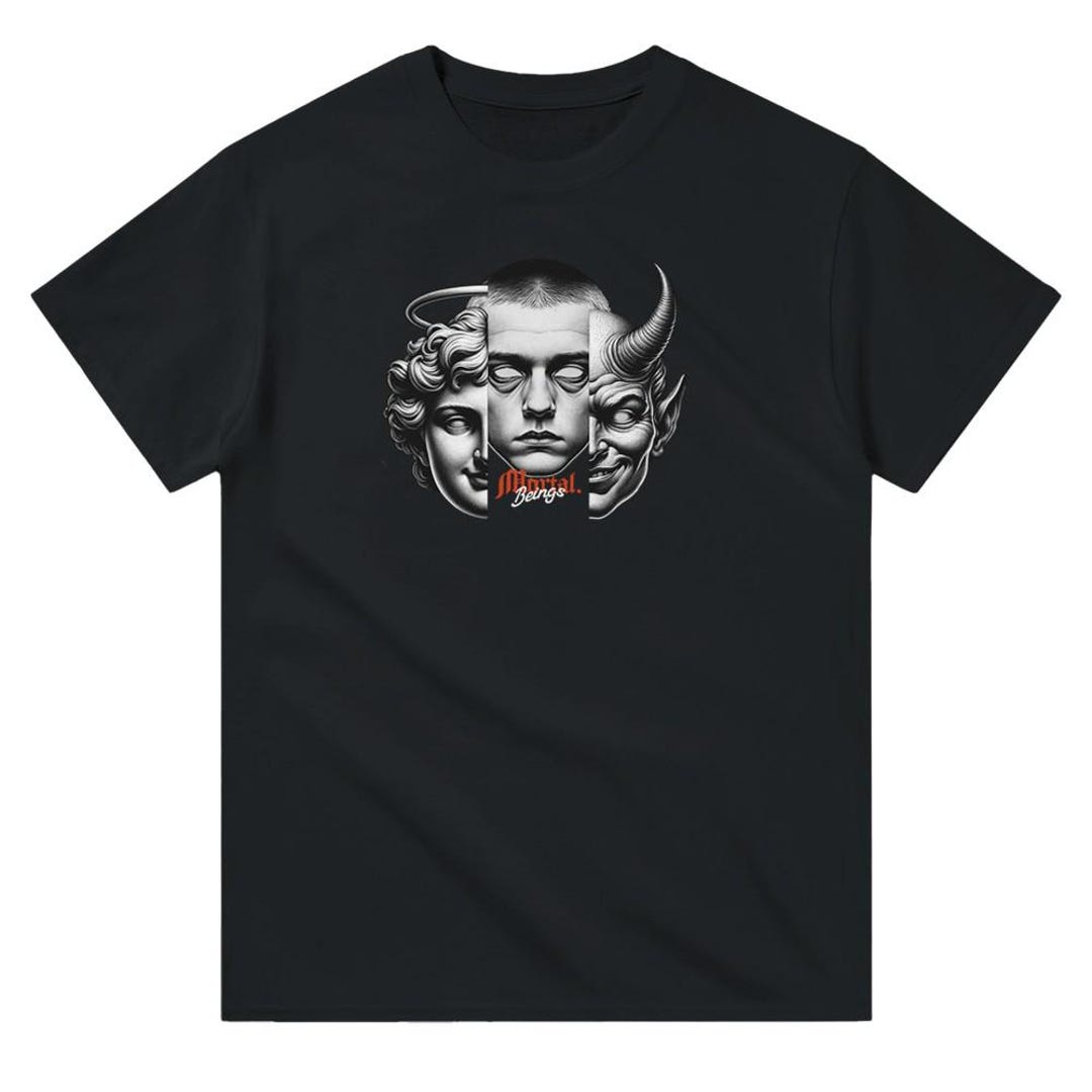 Badass Angel and Demon - Mortal Beings T-shirt - Etsy