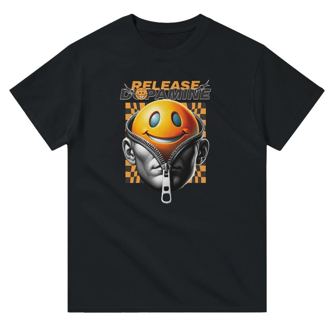 Release Dopamine Smiley Face T-shirt - Psychedelic Rave and Retro Tee ...