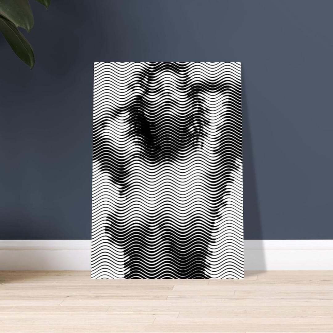 Optical Illusion Abstract Poster – Modern Black and White Wall Art ...
