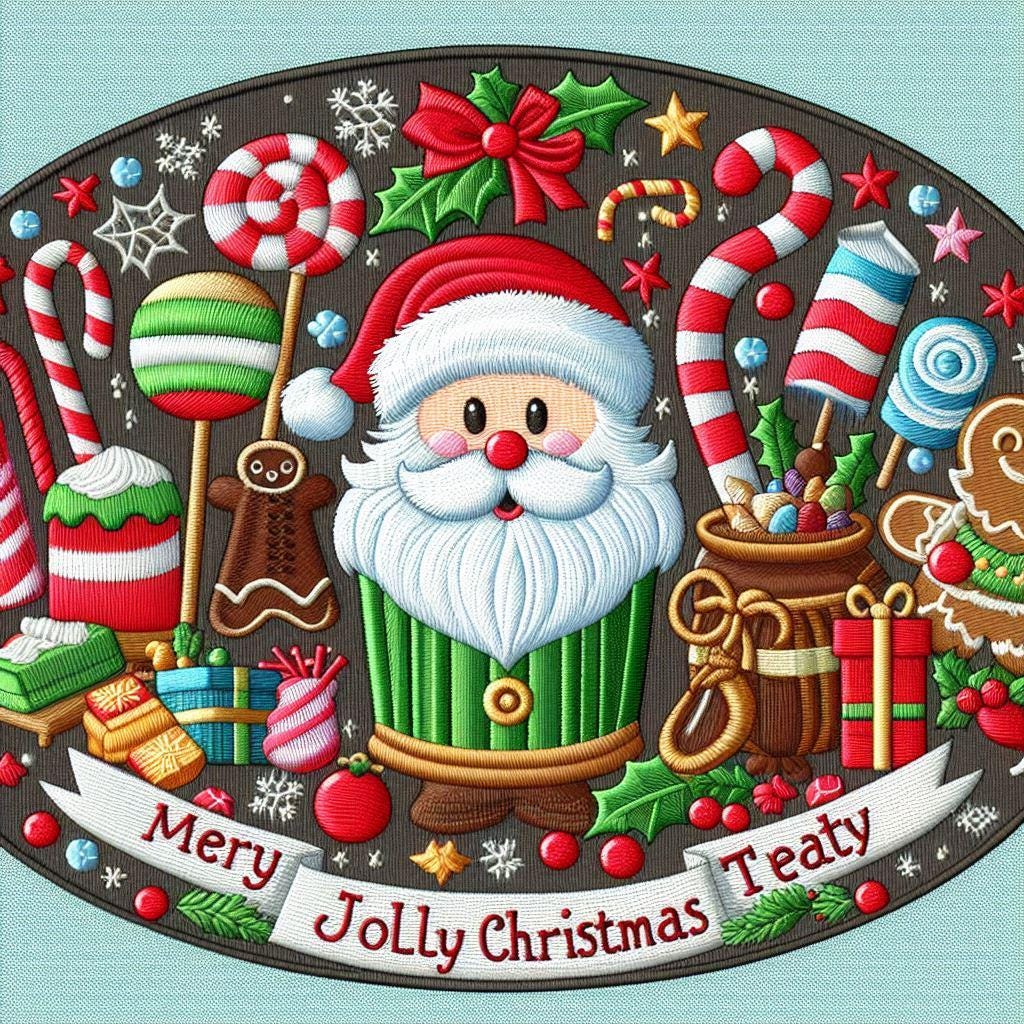 Jolly Christmas Treats Candy Embroidery Design/christmas Embroidery ...